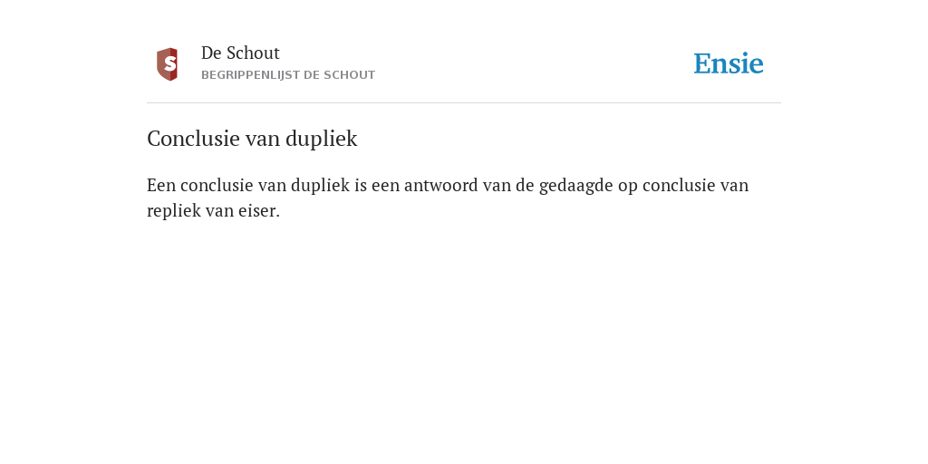 Conclusie van dupliek - de betekenis volgens Begrippenlijst ... Conclusie van dupliek - de betekenis volgens Begrippenlijst ...