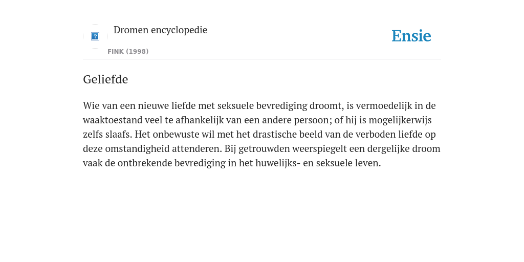 Geliefde - de betekenis volgens Dromen encyclopedie Geliefde - de betekenis volgens Dromen encyclopedie