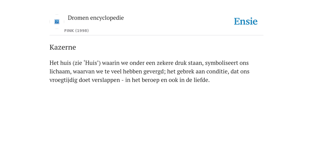 Kazerne - de betekenis volgens Dromen encyclopedie Kazerne - de betekenis volgens Dromen encyclopedie